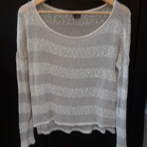 Sparkle & Fade | Sweaters | Sparkle Fade Striped Loose Knit Crop ...